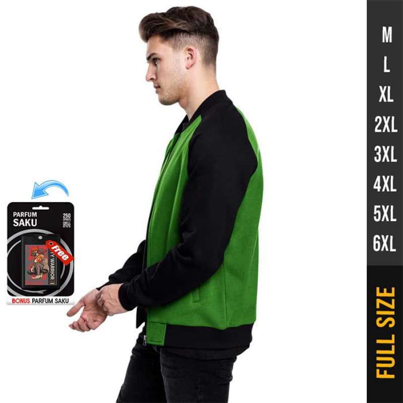Jual Jaket Bomber Hijau Grab Kombinasi Hitam Oversize (m-6xl) Jaket ...