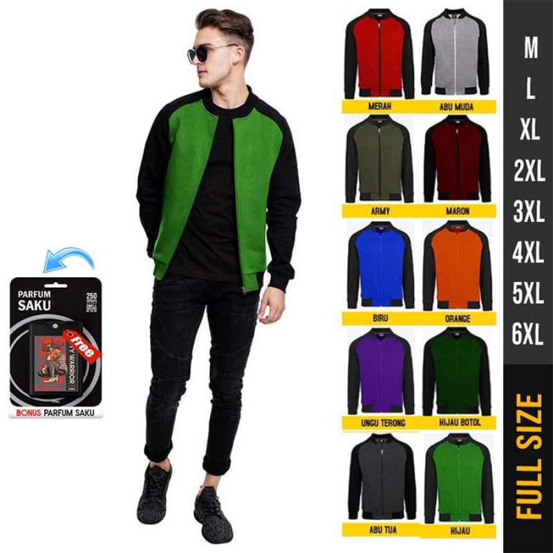 Jual Jaket Bomber Hijau Grab Kombinasi Hitam Oversize (m-6xl) Jaket ...
