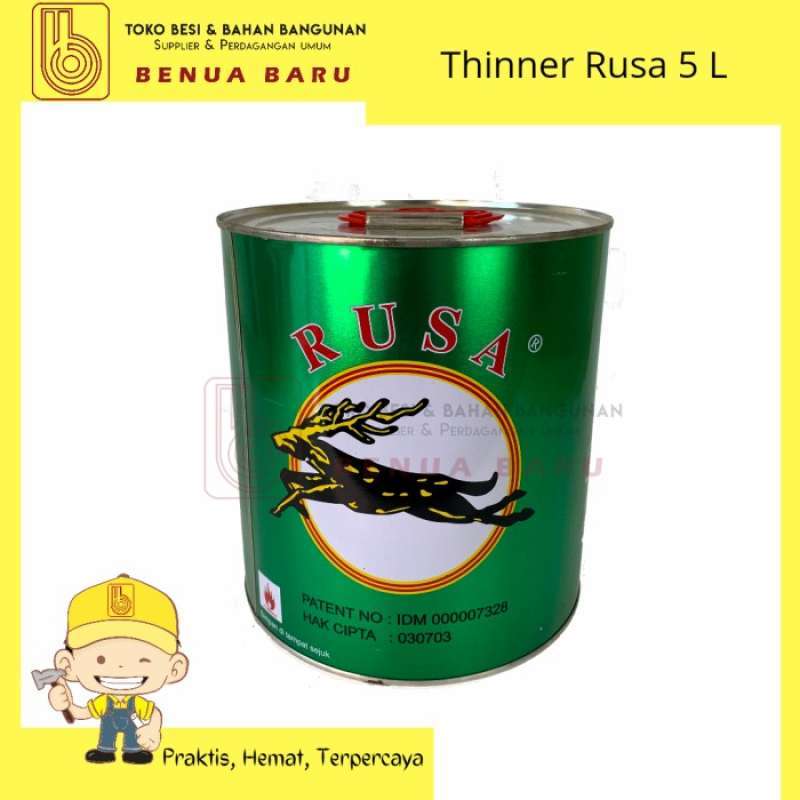 Promo Thinner Rusa 5 Liter / Tiner Rusa / Pengencer Cat 5 Liter ...
