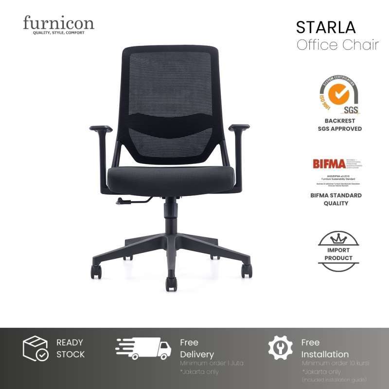 Jual Kursi Kantor Ergonomis Furnicon Starla / Kursi Kerja Office Chair ...