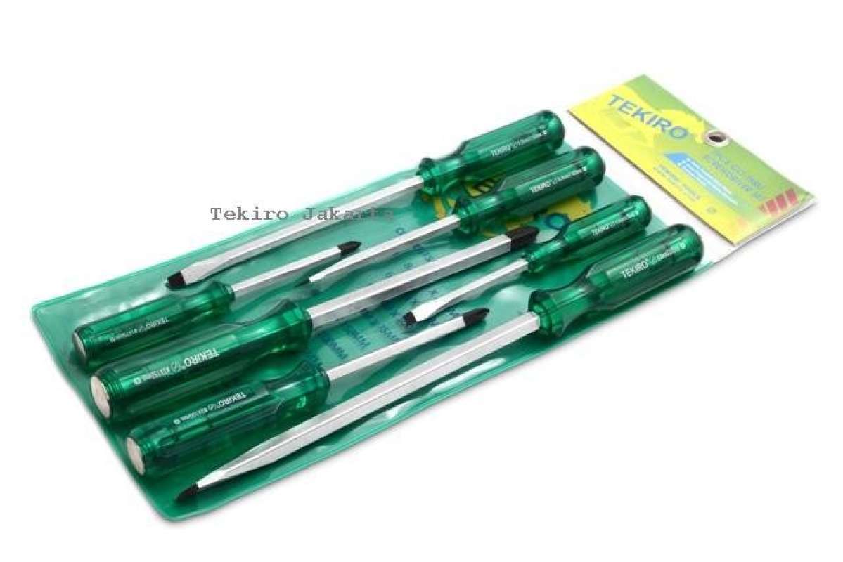 Promo Tekiro Obeng Tembus Hijau - Go Thru Screwdriver Set 7 pcs Diskon ...