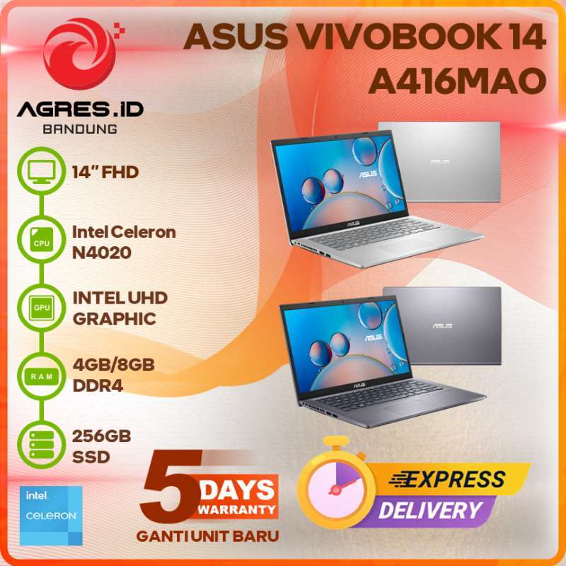 Jual ASUS VIVOBOOK 14 A416MAO N4020 4GB 256GB 14.0FHD di Seller AGRES ...