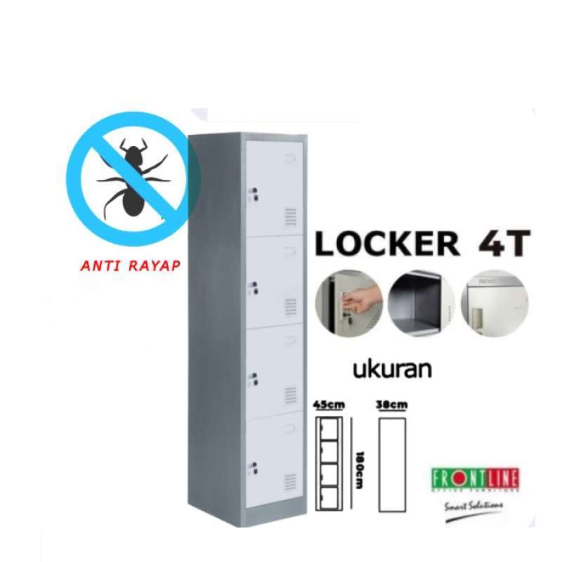 Jual Loker 4 tingkat Filling Cabinet Lemari Arsip Besi Frontline Locker ...