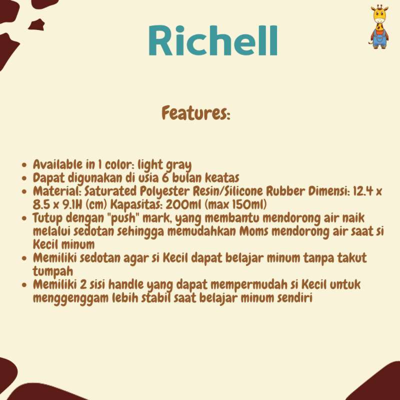 Jual Richell Axstars Cup de Straw Training di Seller Junior Baby Shop Perintis Official Store ...