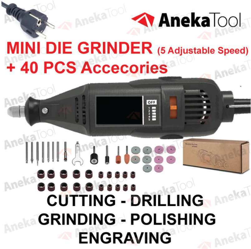 Promo Mini Die Grinder Set 40 Pcs / Tuner Set / Gerinda Bor Mini - Paket Original Diskon 29% di ...
