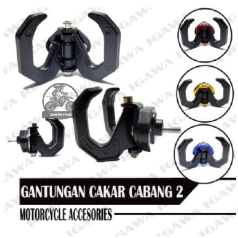 Jual Gantungan Barang Motor Matic Model Cabang CNC Cantelan Motor Hook ...