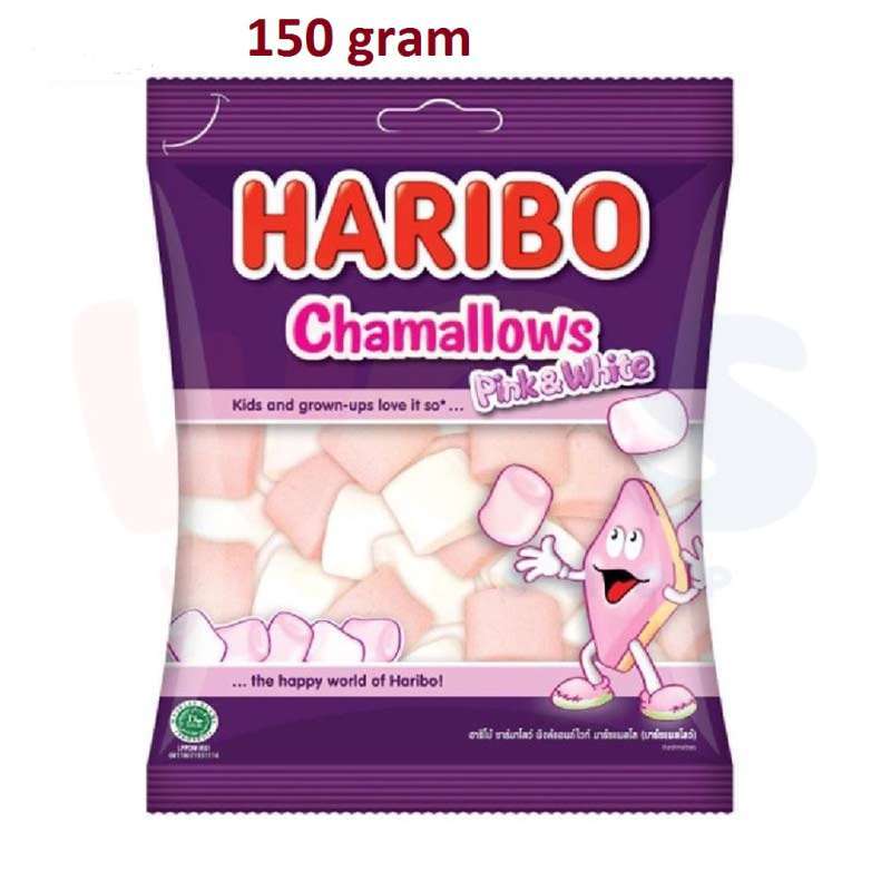 Jual Haribo Chamallows Pink & White Marshmallow 150 Gr Marshmallow ...