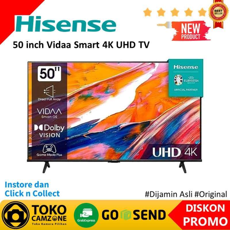 Jual Hisense 50 inch Vidaa Smart 4K UHD TV-Bezelles design Model 50E6K ...