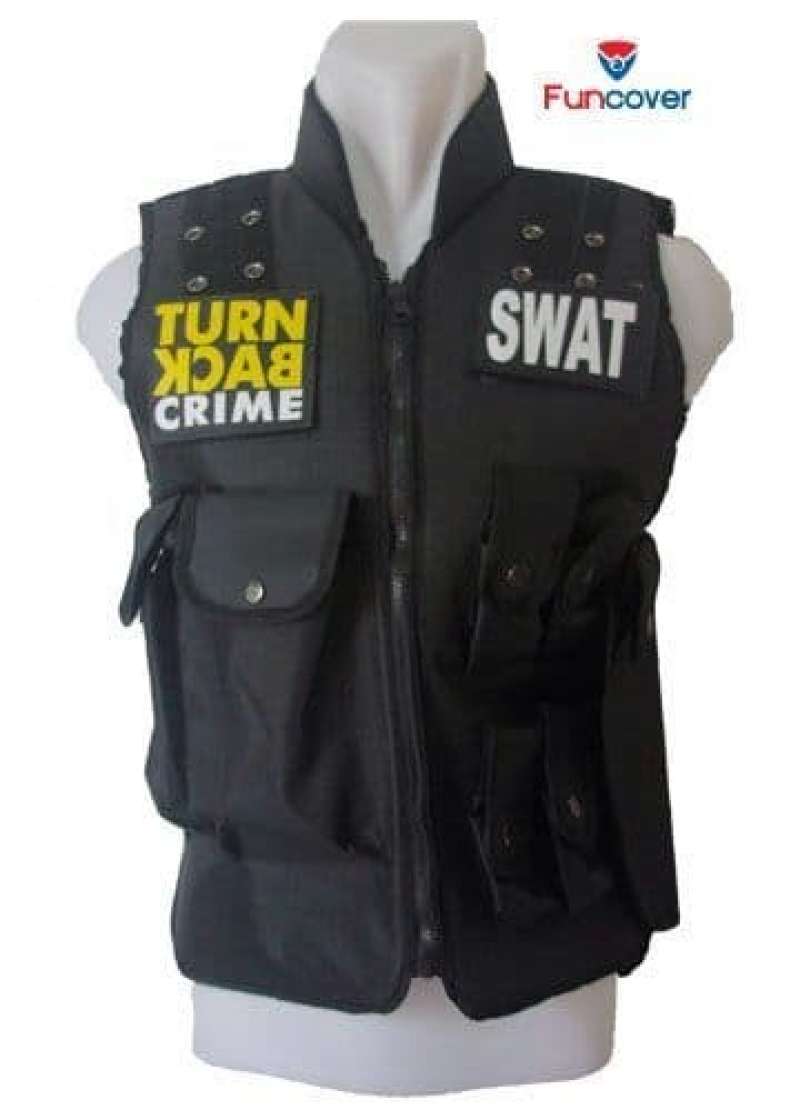Jual Rompi / Vest / Body Protector Swat Turn Back Crime Hitam ...