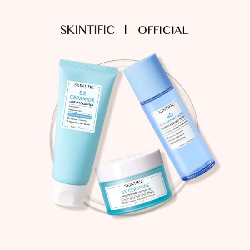 Promo Skintific - Blue Barrier Set 3pc -repair Skin Barrier Diskon 33% ...