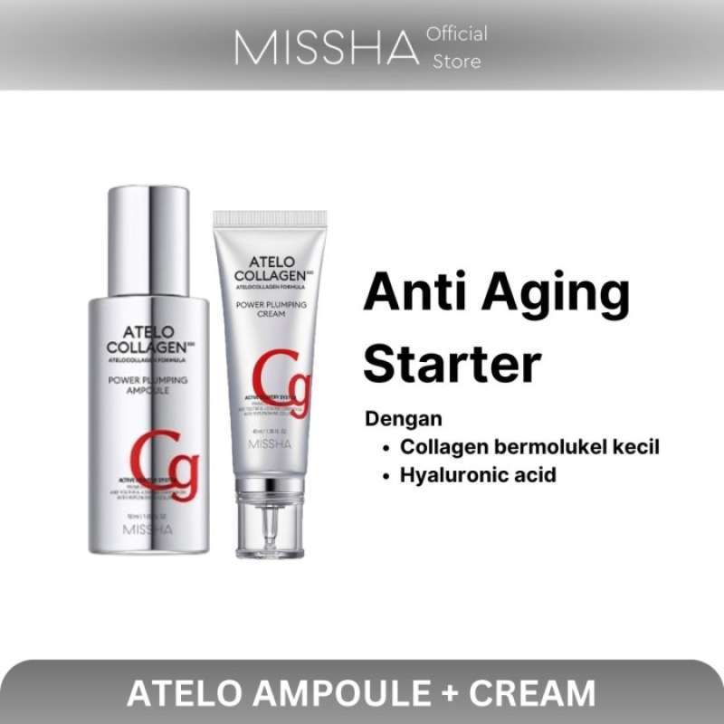 Promo Missha Atelo Collagen Power AMPOULE 50ml + Collagen CREAM 40ml Diskon 33% di Seller Amor ...