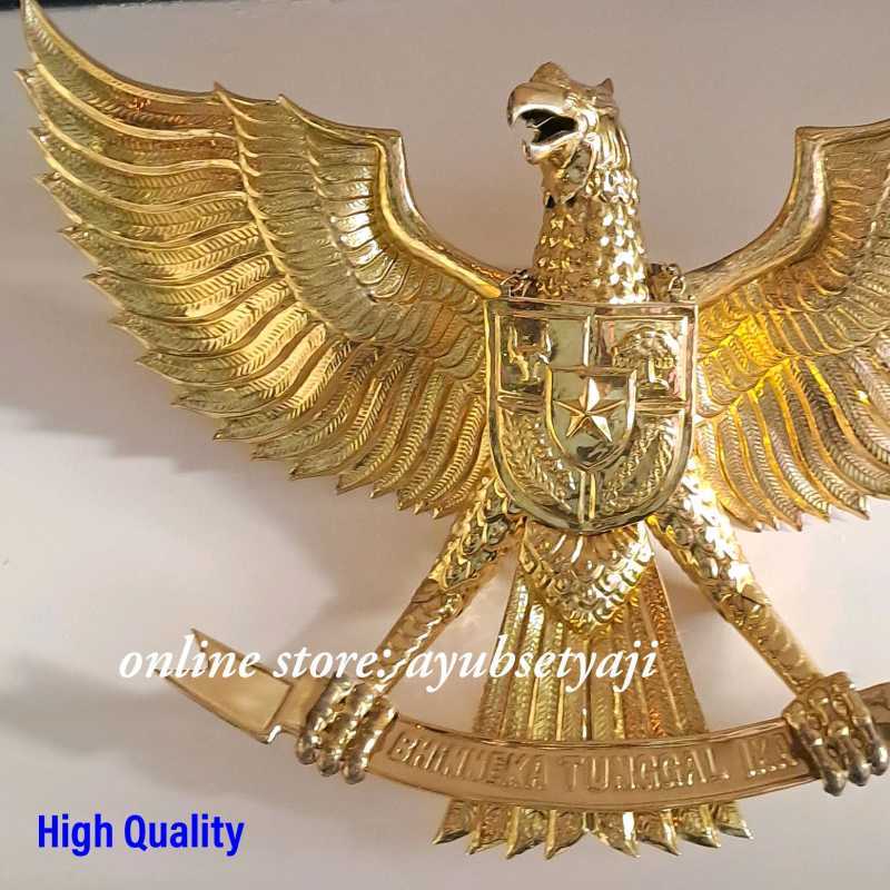 Jual Burung Garuda Pancasila Kuningan Antik Brass Gold Solid Dekorasi ...