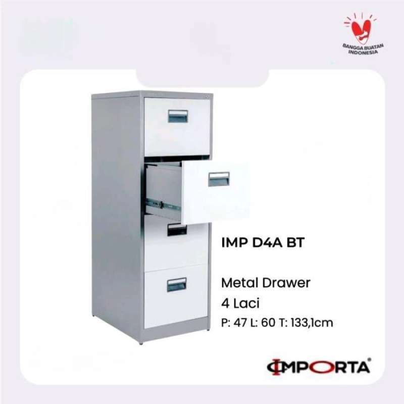 Jual Filling Cabinet 4 laci Lemari Laci Plat Besi Drawer Importa IMP ...
