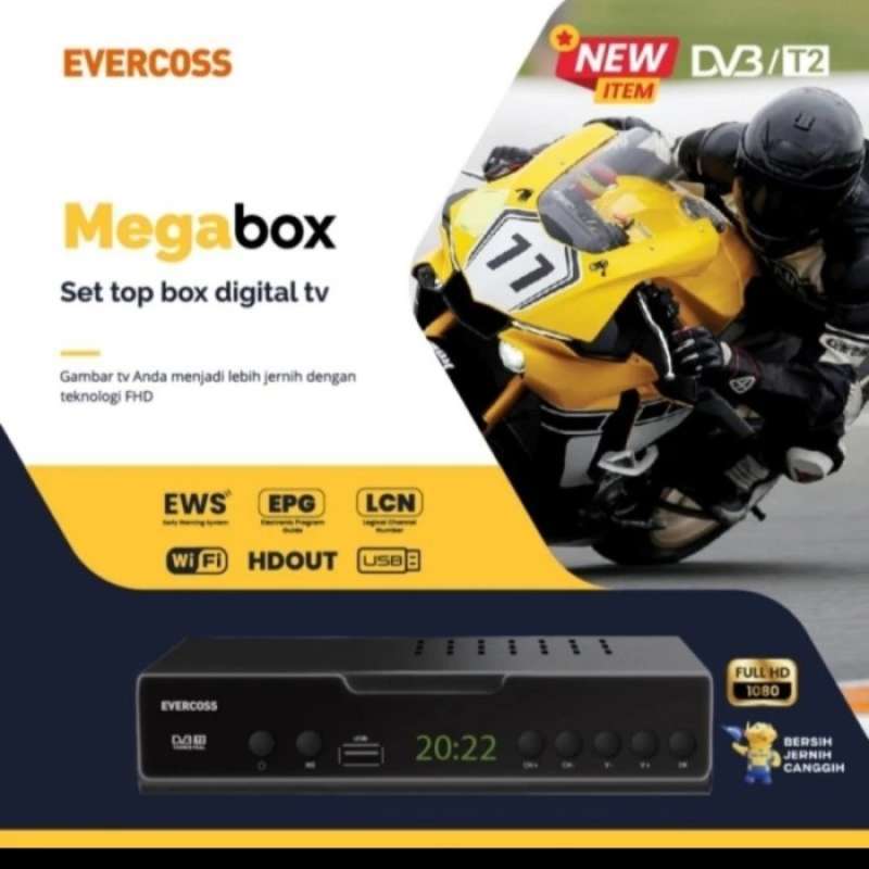 Promo Set Top Box Evercross Cross TV Digital HD Remote Kabel RCA Receiver Diskon 23% di Seller ...