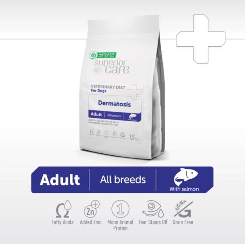 Jual Natures Protection Veterinary Diet Dermatosis 1.5 Kg Dog Food ...