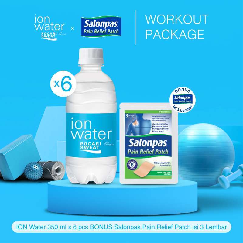 Jual Paket Workout Ion Water [350 Ml X 6 Pcs] Free Salonpas Pain Relief ...