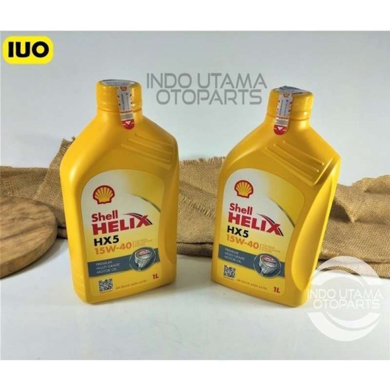 Jual Oli Mesin SHELL Helix HX5 15W40 Original Synthetic API SN/CF 1 ...
