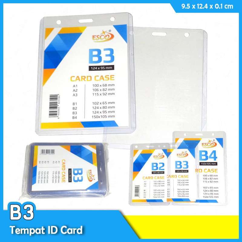 Promo 20 Pcs Plastik Mika Tempat Id Card Name Tag Holder B3 Diskon 22% Di Seller Wahana Serba ...