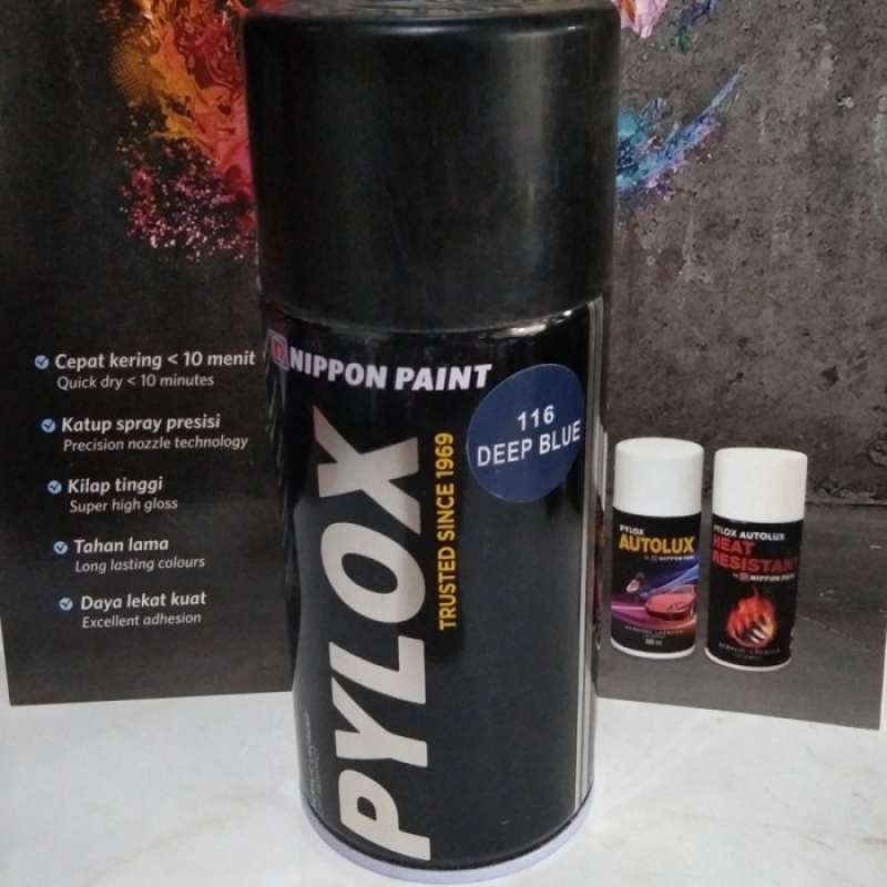 Promo CAT SEMPROT SPRAY PYLOX 116 DEEP BLUE BIRU GELAP NIPPON PAINT ...
