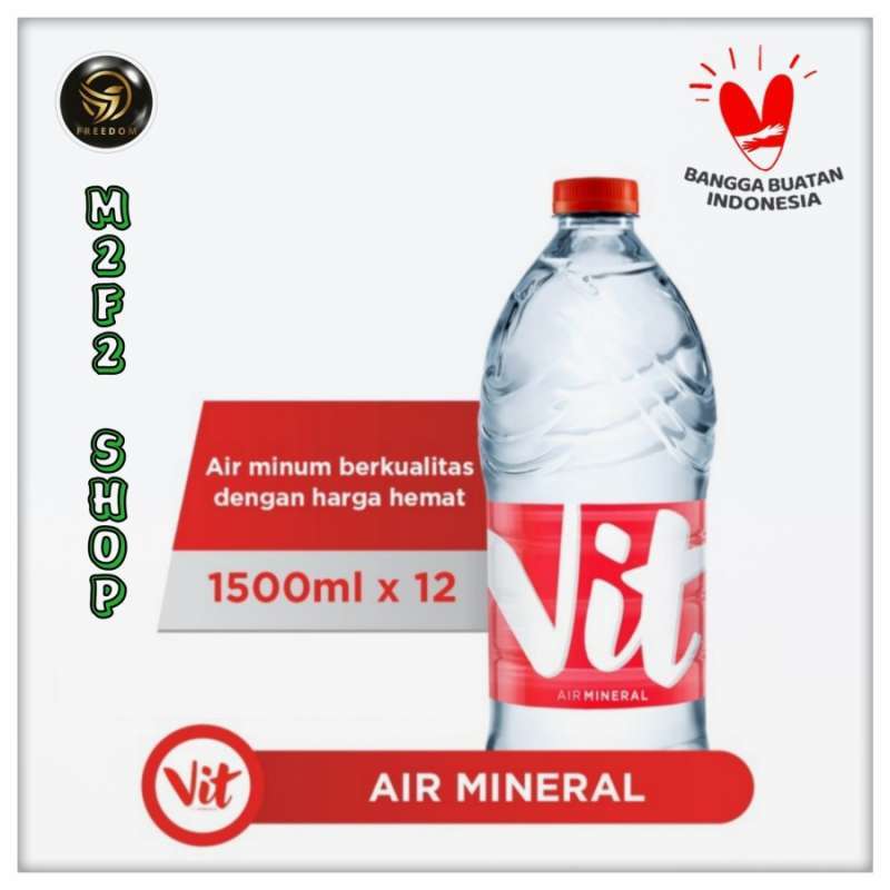 Jual Air Mineral Vit Botol Besar Plastik Pet - 1500 Ml (kemasan Satuan) Di Seller M2f2 Shop Fbb ...