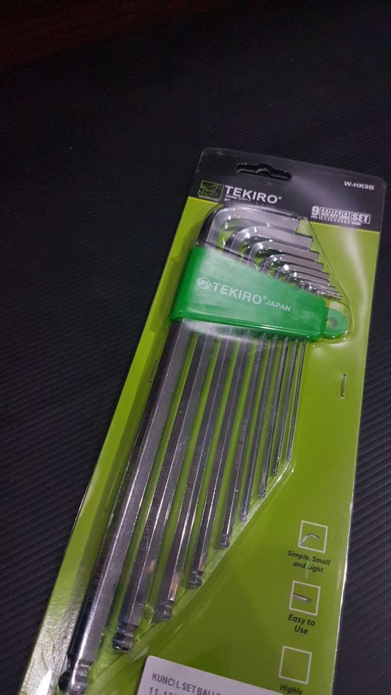 Promo Kunci L Set Panjang Ballpoint Milimeter isi 9 pcs Tekiro /Hex Key ...