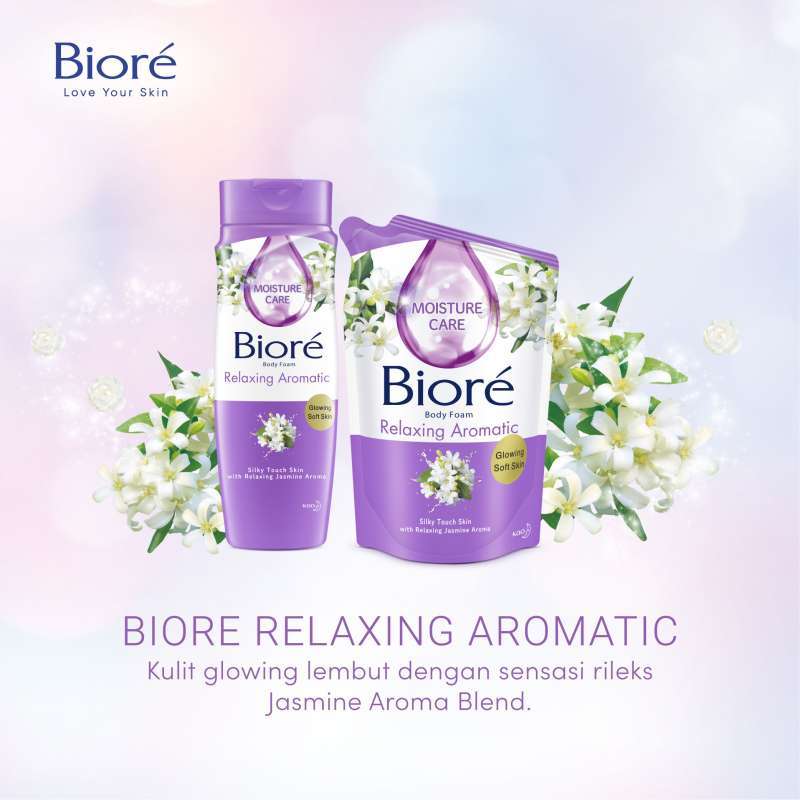 Promo Biore Body Foam Relaxing Aromatic Pouch Sabun Mandi Cair [800 Ml ...