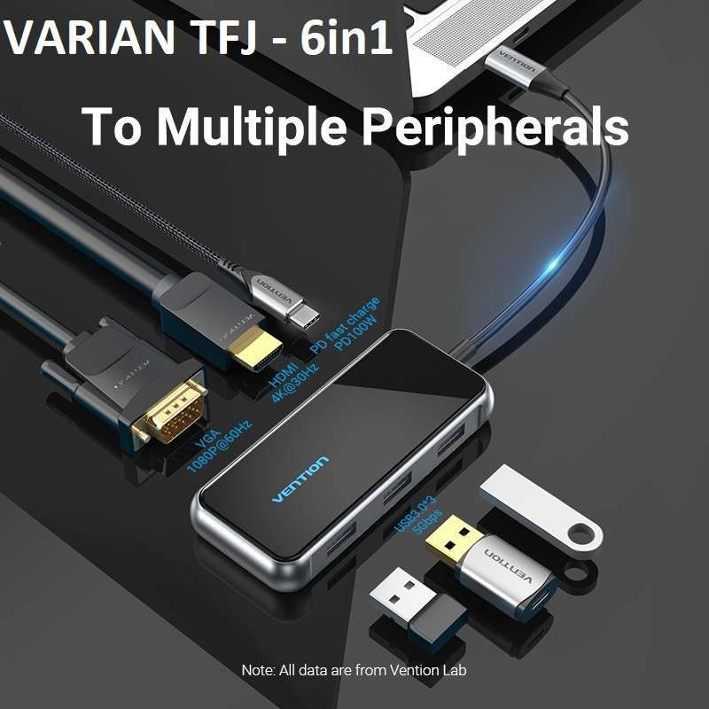 Jual Vention Multiport 10 in 1 USB Type C to HDMI VGA PD di Seller ...