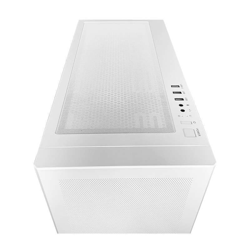 Jual Casing Cube Gaming Premium Armour White - Atx Gaming Case - Front ...