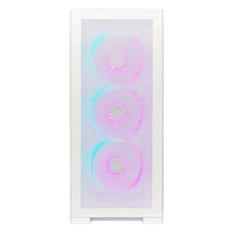 Jual Casing Cube Gaming Premium Armour White - Atx Gaming Case - Front ...