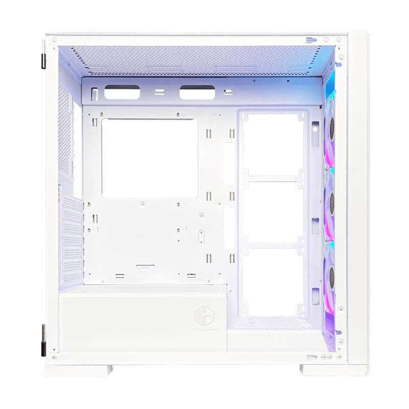 Jual Casing Cube Gaming Premium Armour White - Atx Gaming Case - Front ...