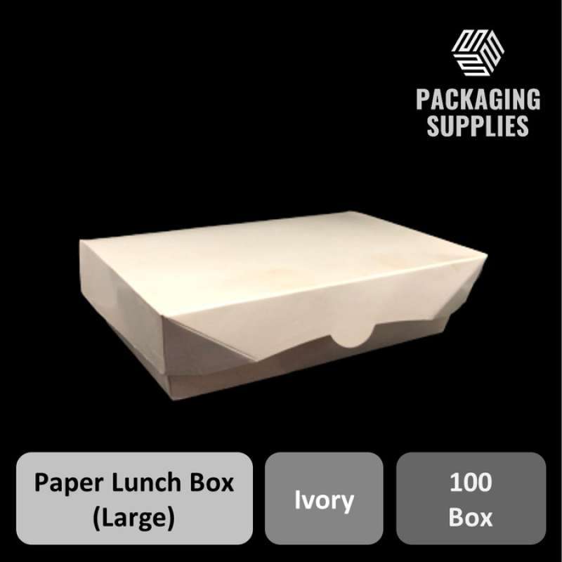 Promo PREMIUM Kotak Makan Kertas / Paper Lunch Box [Uk. Large] [Isi ...