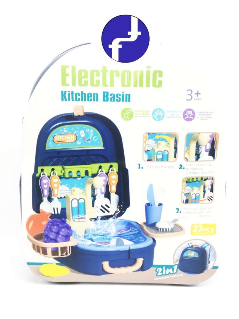Promo Mainan Anak Electronic Kitchen Basin Masak Cuci Wastafel Biru 23 ...