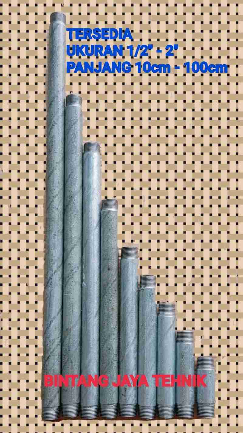Jual Pipa Incian 1/2 X 30cm / Pipa Nepel 1/2 X 30cm ( Pipa Galvanis Sni ...