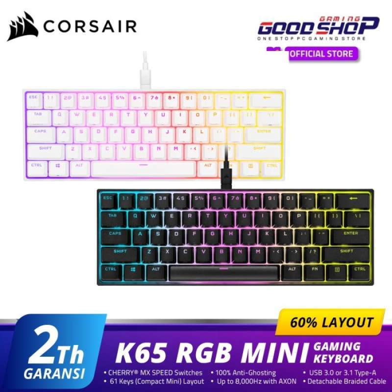 Promo Corsair K65 Rgb Mini 60% Mechanical Keyboard - Linear Diskon 33% ...