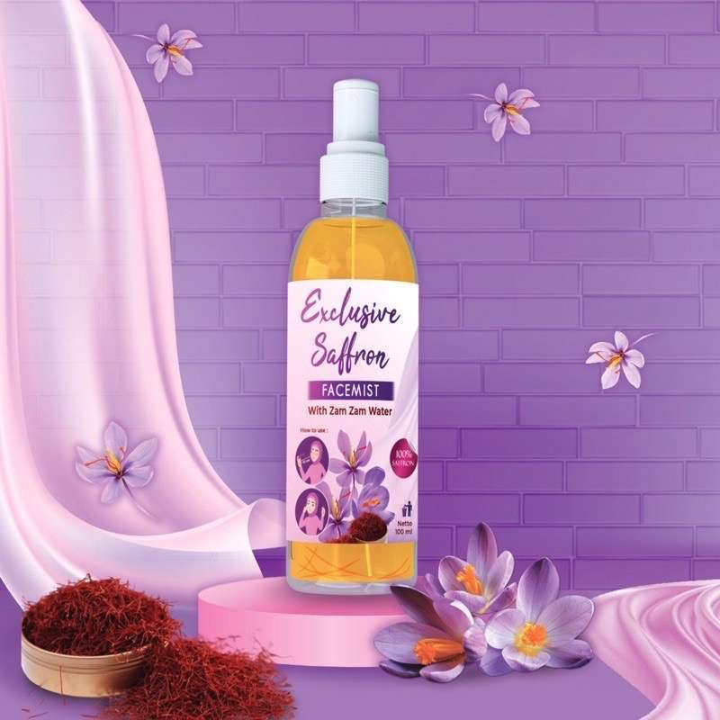 Jual EXCLUSIVE SAFFRON WITH ZAM ZAM WATER FACE MIST 100 ML / 60 ML di ...