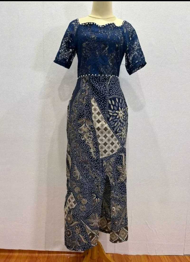 Long Dress Batik Kombinasi