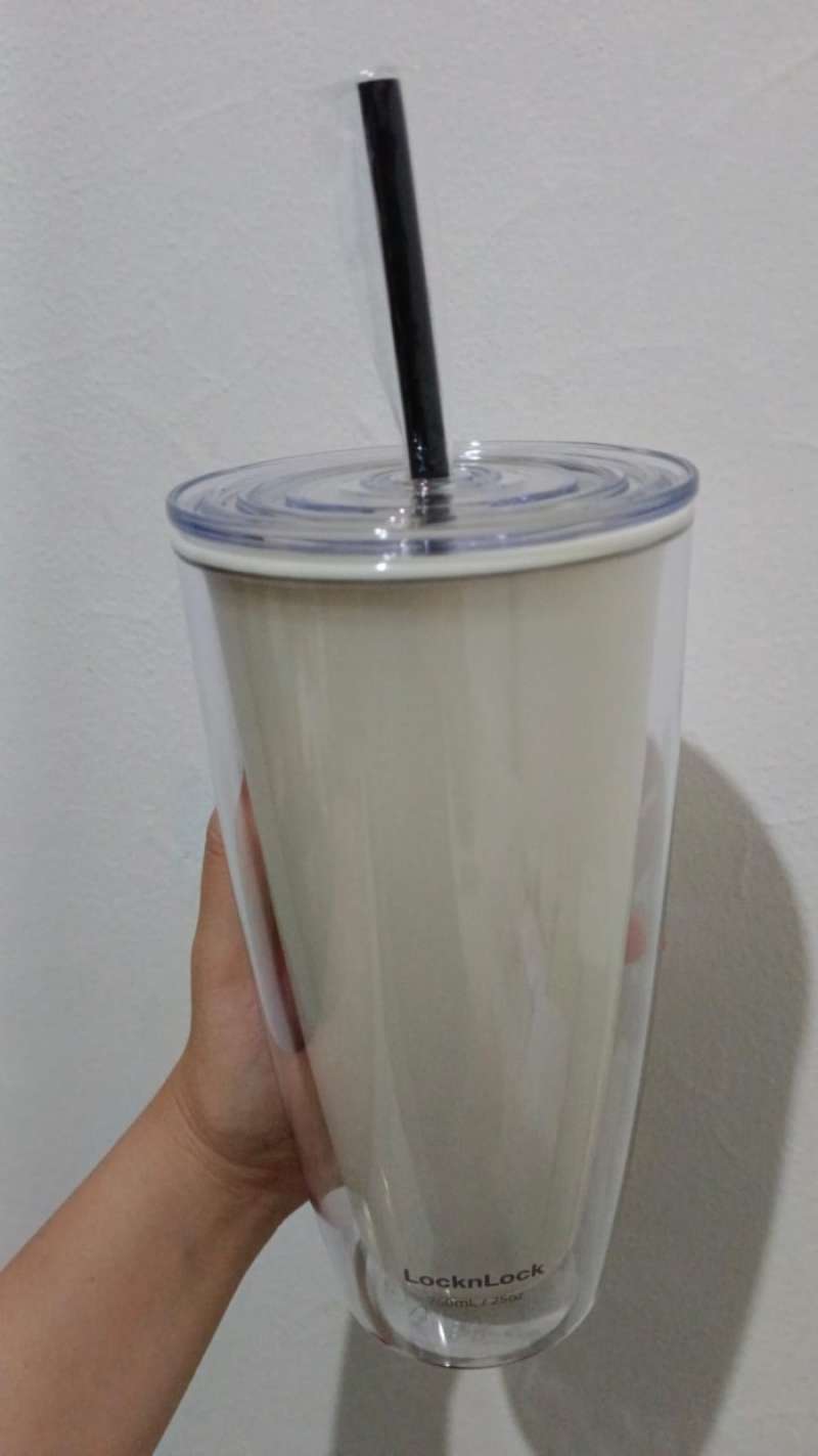 Promo Lock&lock Locknlock Double Wall Cold Cup 750 Ml Ivory Diskon 42% ...