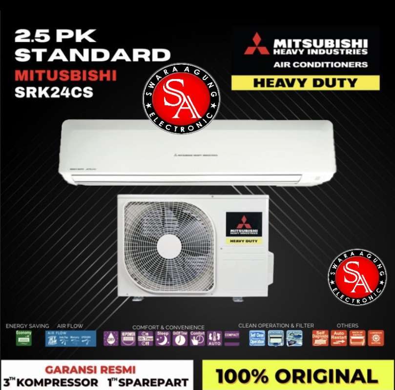 Promo Ac Split 2.5 Pk Mitsubishi Made In Thailand Type : Srk-24cs (unit Only) Khusus Medan ...
