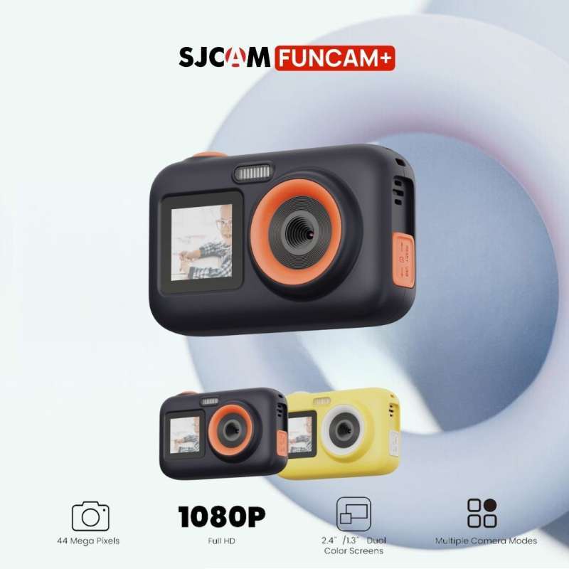 Promo SJCAM FunCam+ Kids Digital Camera Dual Screen FHD 1080P - PAKET ...