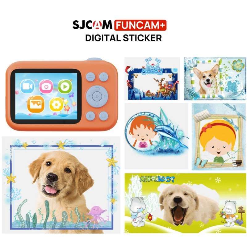 Promo SJCAM FunCam+ Kids Digital Camera Dual Screen FHD 1080P - PAKET ...