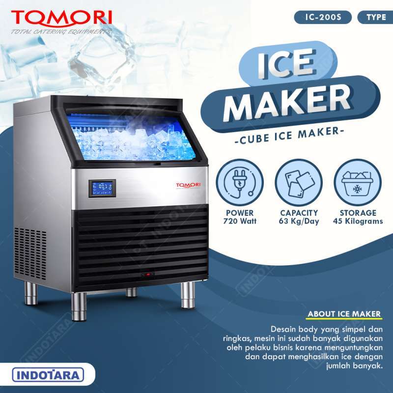 Jual Pembuat Es Batu Tomori Ice Cube Maker Machine 63, 70, 84 Kg ...