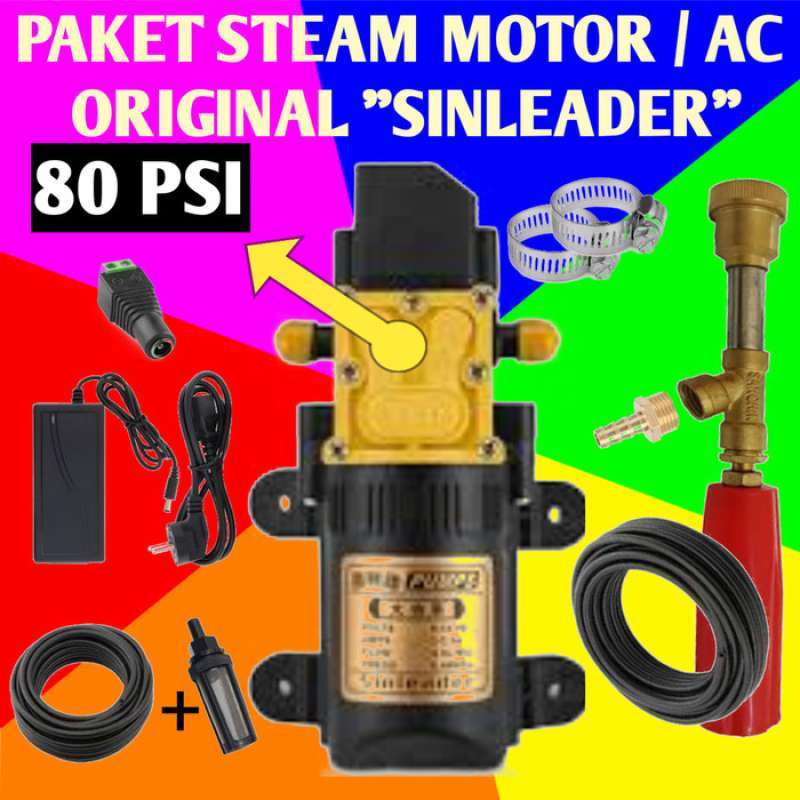 Promo Paket Cuci Motor Ac Steam Mobil Sprayer Gun Dinamo Pompa Dc 12v ...