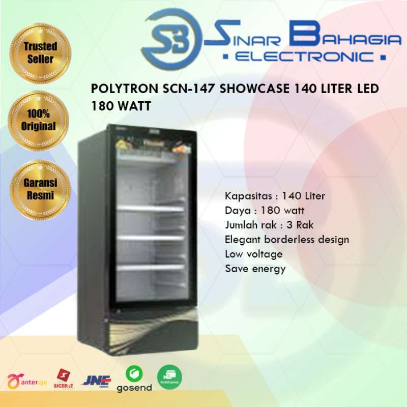 Jual POLYTRON SCN-147 SHOWCASE 140 LITER LED 180 WATT (NEW)(KHUSUS ...