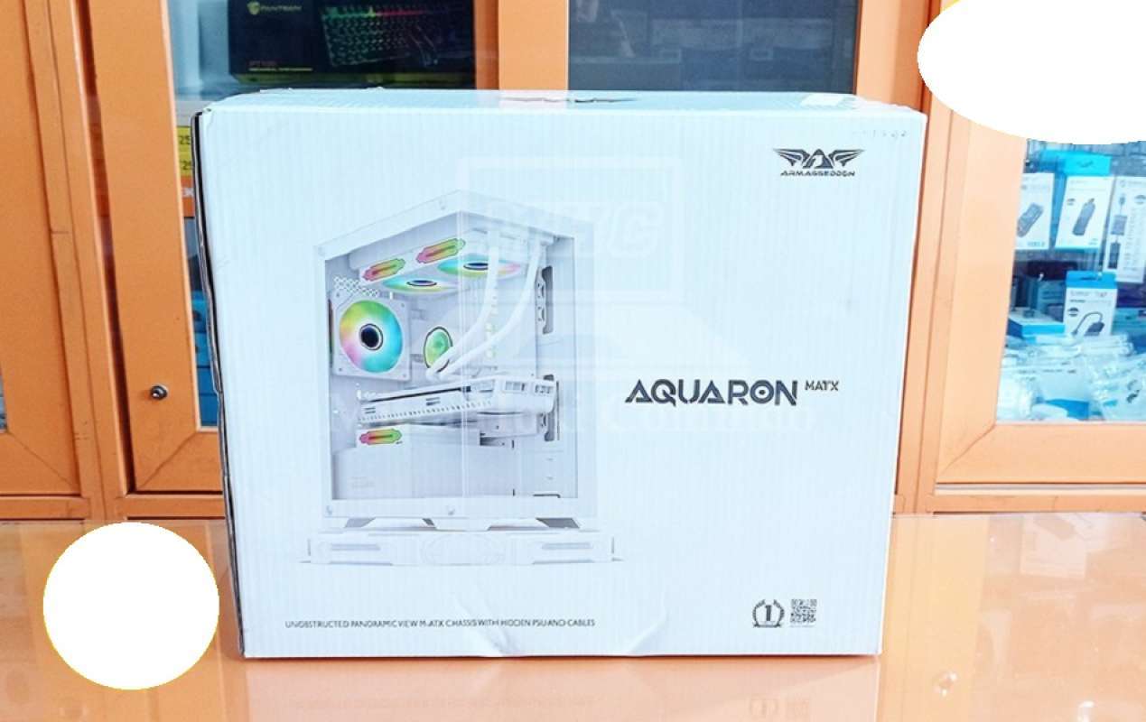 Jual CASING PC GAMING KOMPUTER ARMAGGEDDON AQUARON FREE 3 FAN WHITE di ...