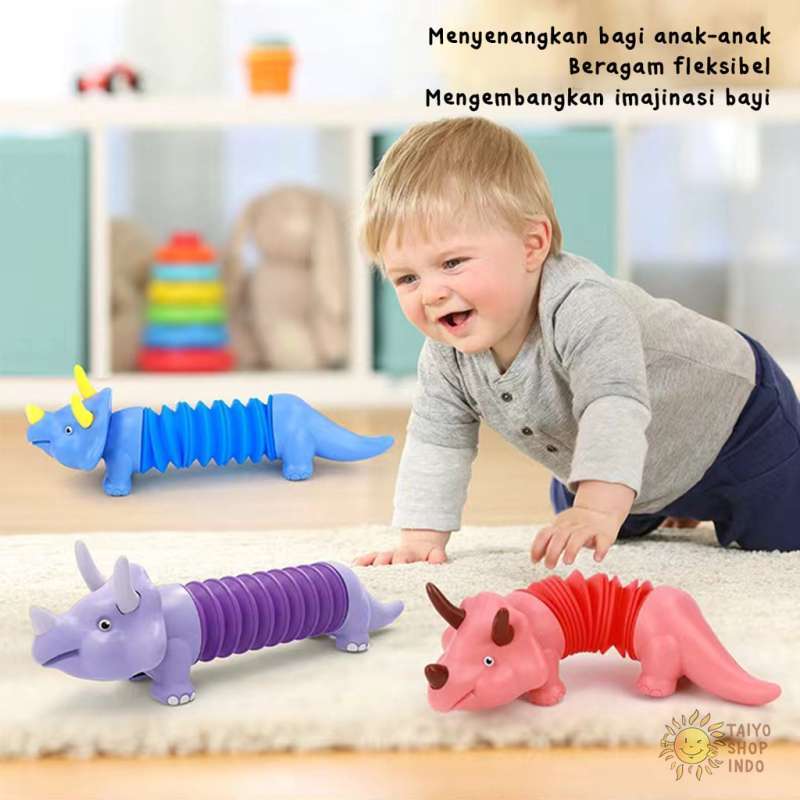 Promo Mainan Anak Pop Light Karakter Animal Tube Led Lampu Light Up ...