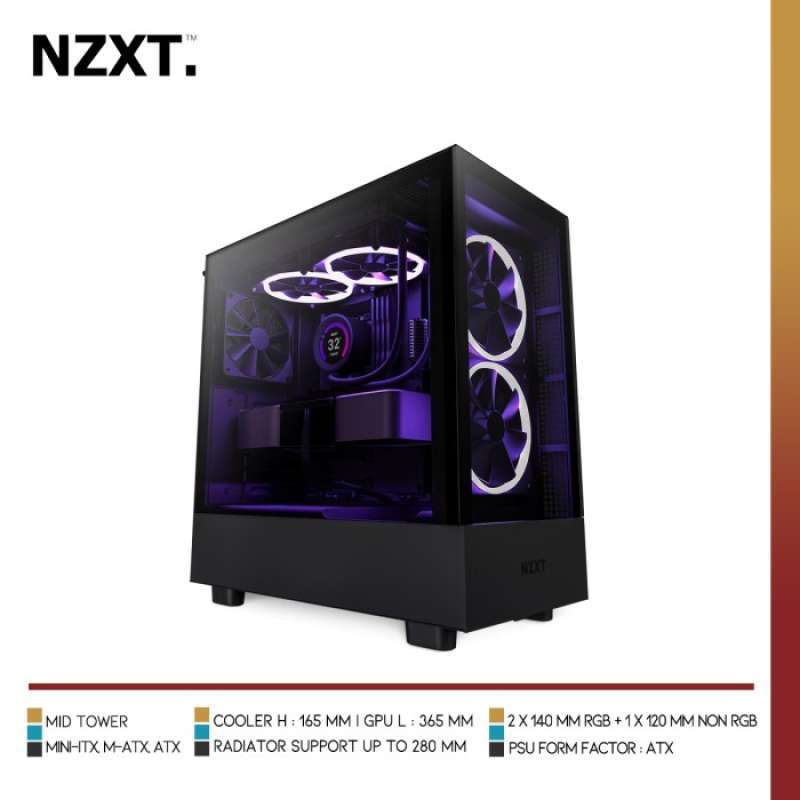 Promo Terbaik Nzxt H5 Elite Premium Compact Mid-Tower Case Terbaik ...