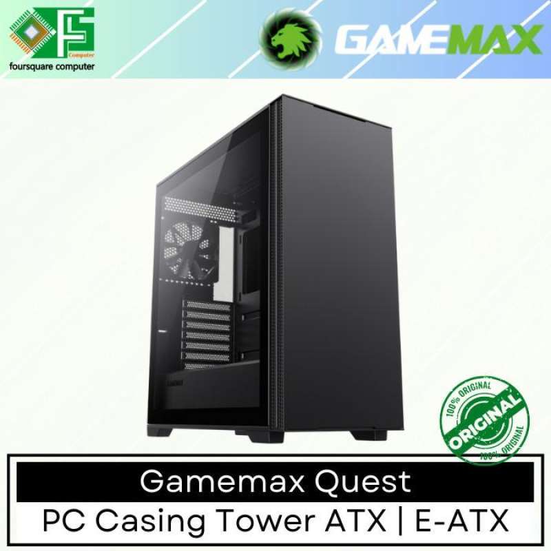 Jual Gamemax Quest Black Tower | Casing PC ATX | CPU PC Case Gaming di ...