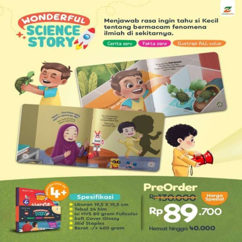 Promo WONDERFUL SCIENCE STORY 4+ Buku Anak Mengenal Alam Sekitar Fakta ...