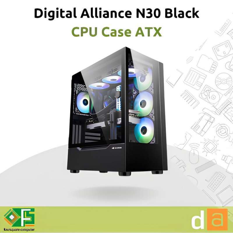 Jual Casing PC ATX Digital Alliance N30 Black | CPU Case di Seller ...