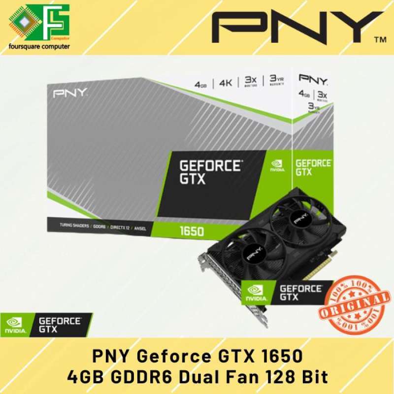 Jual Vga Pny Geforce Gtx 1650 4gb Gddr6 128 Bit Dual Fan Di Seller ...